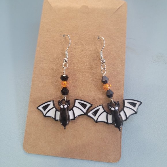 Jewelry | Handmade Halloween Earrings Bat | Poshmark